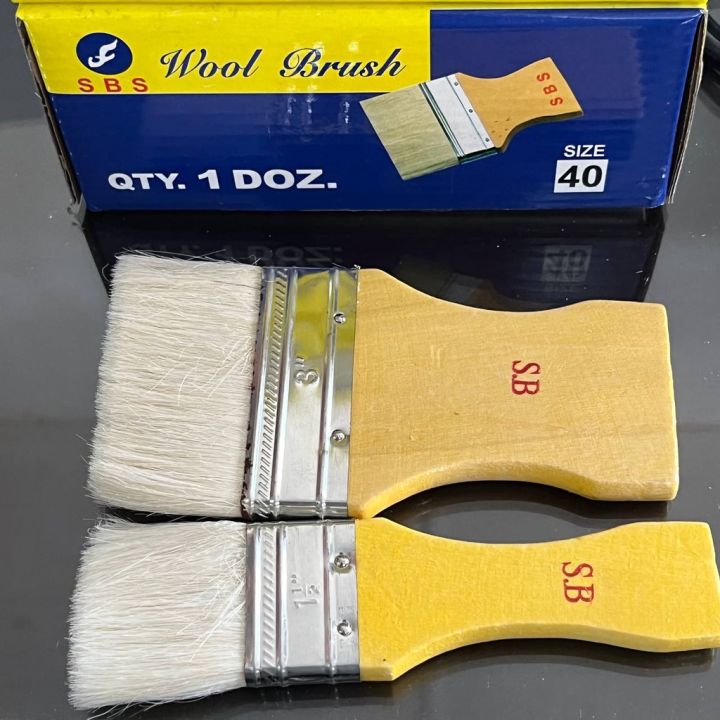 KUAS POLITUR 1,5 / 3 INCH - KUAS BULU HALUS PUTIH BAGUS CAT VERNIS ...