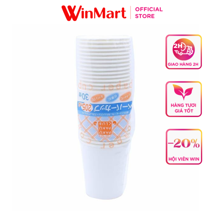 [Siêu thị WinMart] -Cốc giấy dùng một lần hình động vật 205ml (30 chiếc/túi) | Lazada.vn