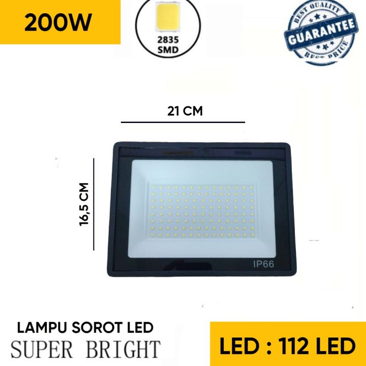LAMPU SOROT LED 200WATT MURAH / LAMPU LED OUTDOOR SUPER TERANG | Lazada ...