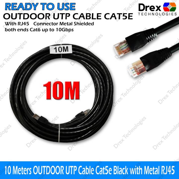 10M Cat5 Outdoor UTP Lan Cable Cat5/ Cat5e with Rj45 Metal Shielded ...