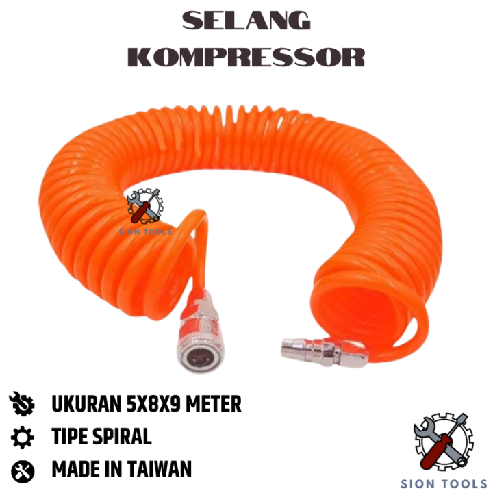 SELANG KOMPRESOR RECOIL HOSE 9 METER / SELANG KOMPRESOR UDARA | Lazada ...