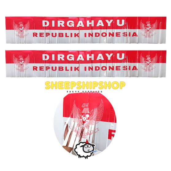 BANNER DIRGAHAYU INDONESIA RUMBAI HUT RI 17 Agustus Kemerdekaan ...
