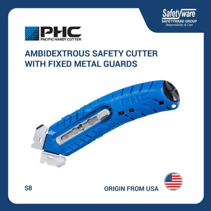 PACIFIC HANDY CUTTER S8 Ambidextrous Safety Cutter with Fixed Metal ...