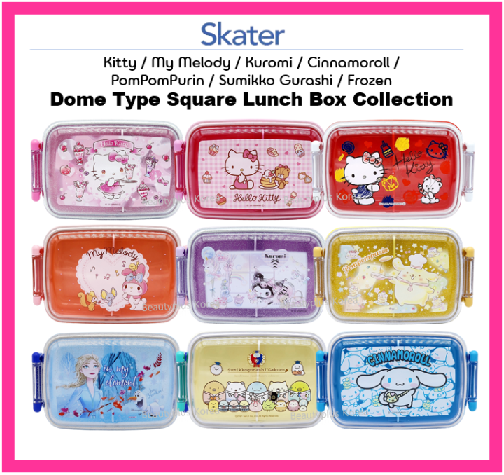 [SKATER] Dome Type Square Lunch Box Collection RBF3ANAG (Kitty / My Melody / Kuromi ...