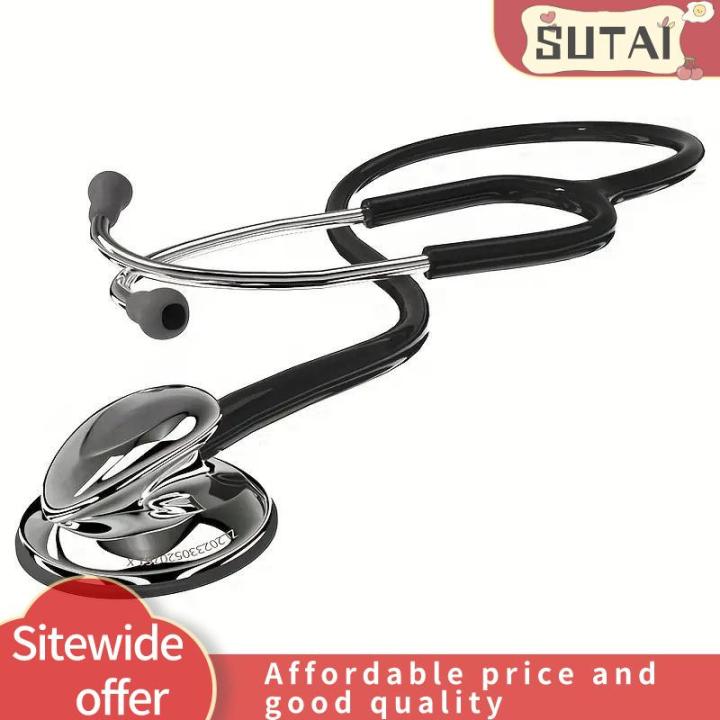 SUTAI Black Medical Stethoscopes Universal Professional Cardiology Dual ...