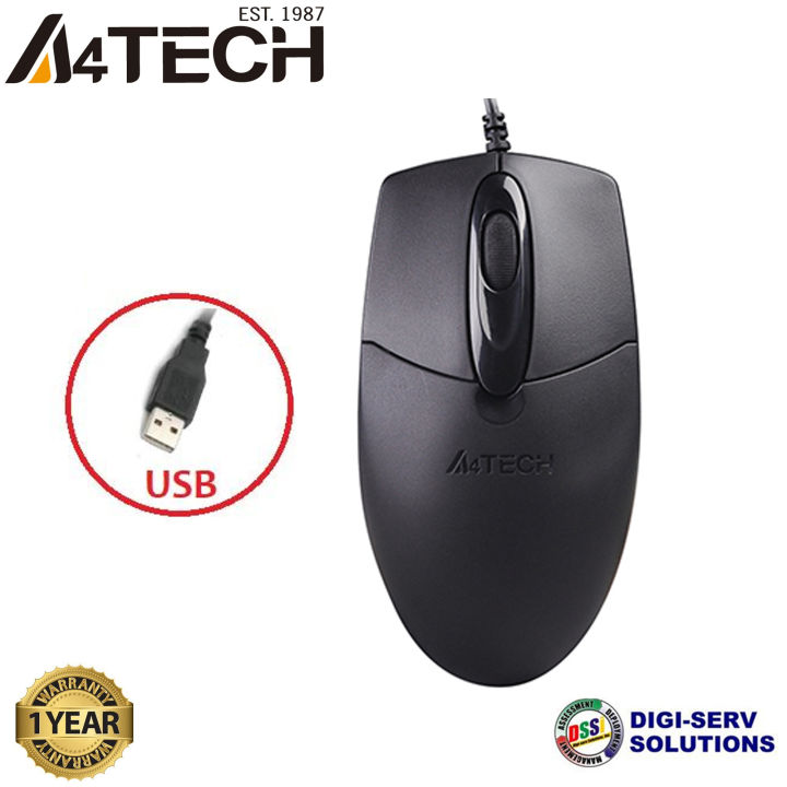 A4Tech OP-720 USB Optical Wheel Mouse (Black) | Lazada PH