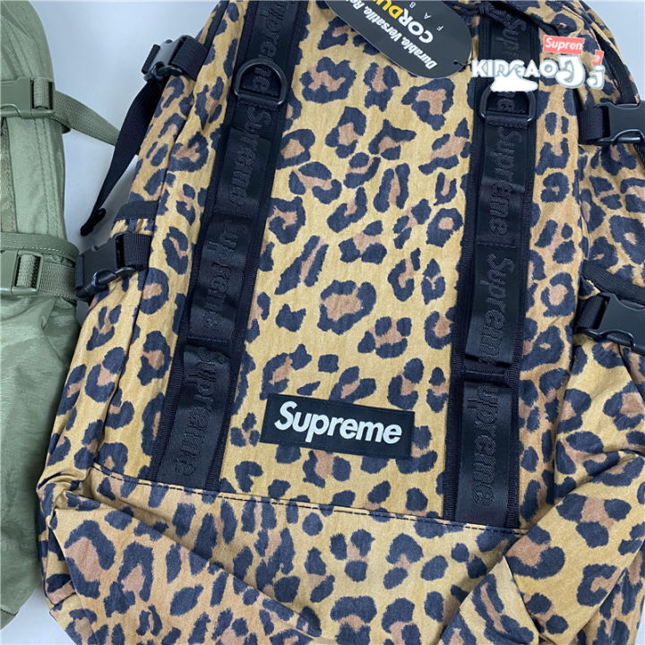 Spot Supreme 20FW Backpack open season Leopard backpack bag tide brand ...