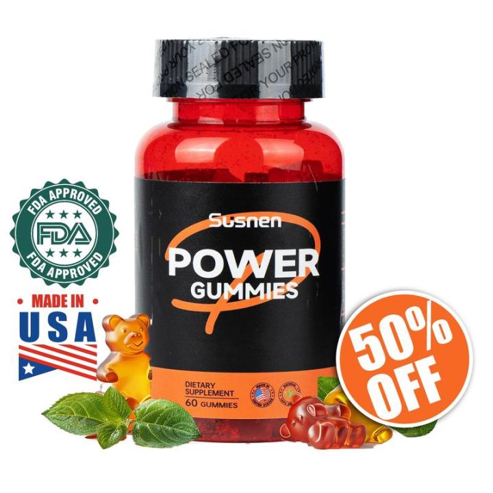 Susnen - POWER - Oyster Daily Dietary Supplement 60 Gummies Shilajit ...