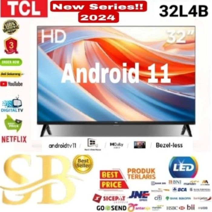 TCL LED 32 inch 32A5 SMART ANDROID YOUTUBE NETFLIX - PENGGANTI 32A3 ...