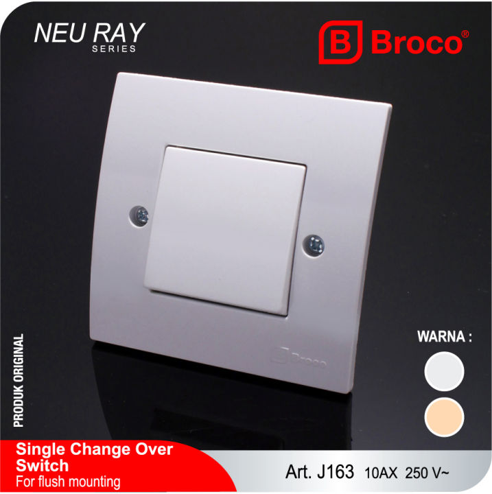 Broco Electrical Neu Ray J163 (B) Saklar Engkel Hotel | Lazada Indonesia