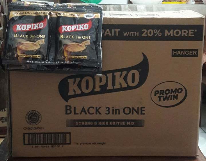 Kopiko Black 3 in one Strong and Rich Coffee Mix Twin pack (2 x 30g ...