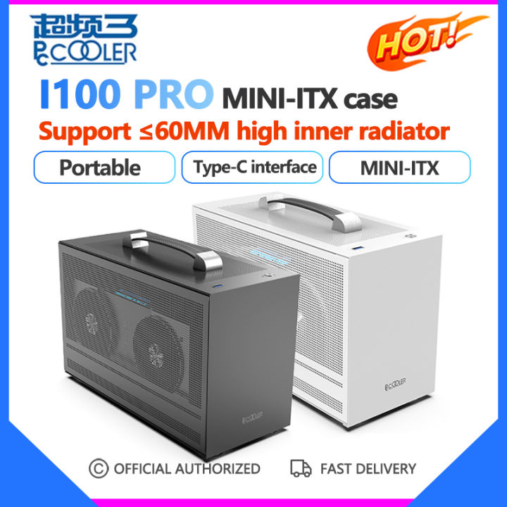 Pccooler I100 PRO MINI-ITX เคสคอมพิวเตอร์เดสก์ท็อปขนาดเล็กแชสซี ITX แบบ ...