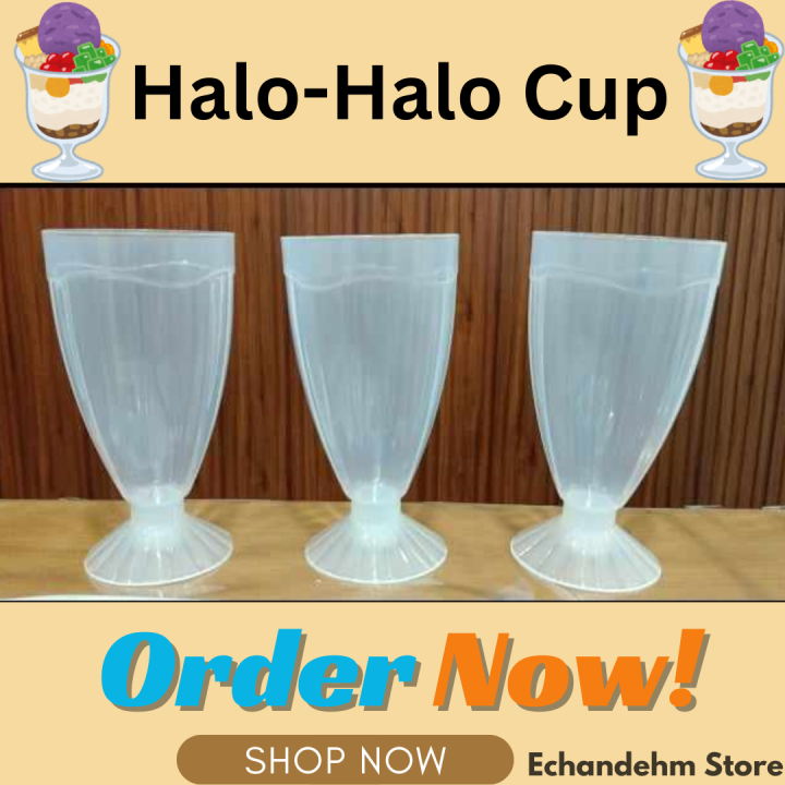 Transparent HALO-HALO Plastic cup/tumbler | Lazada PH