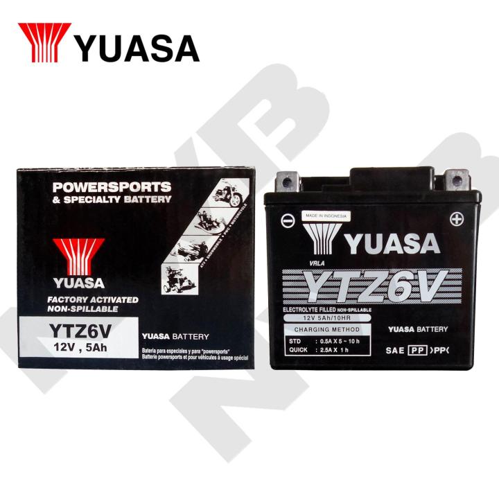 YUASA YTZ6V for Honda Click 125i, Click 150i/160, ADV 150/160, PCX 150/ ...
