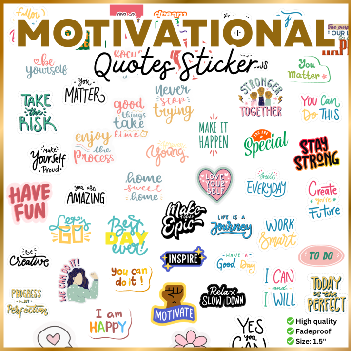 70pcs Motivational Quotes Stickers | Lazada PH