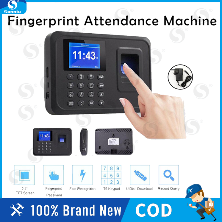 Fingerprint Attendance Machine LCD Screen Intelligent Biometric ...
