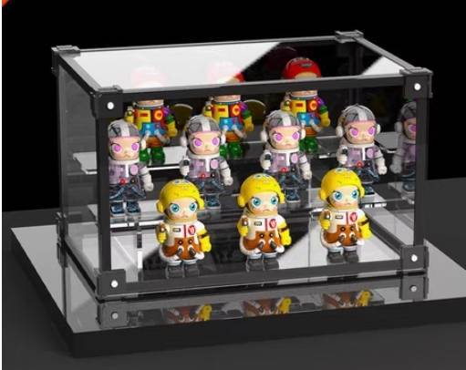 Acrylic Display Case Box POPMART Mega Space Molly Mega Collection 100% ...