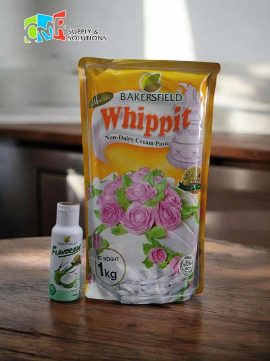 WHIPPIT Non-dairy Cream Paste 1kg and FLAVORADE 60ml BUKO PANDAN ...