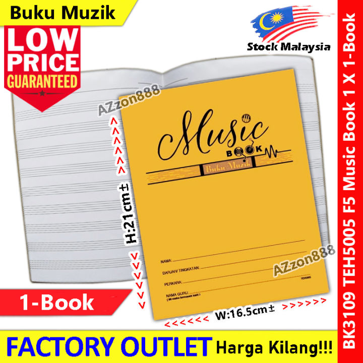 Buku Latihan Muzik Garis Lima Music Book 5-line 5线音乐簿 五线簿 | Lazada