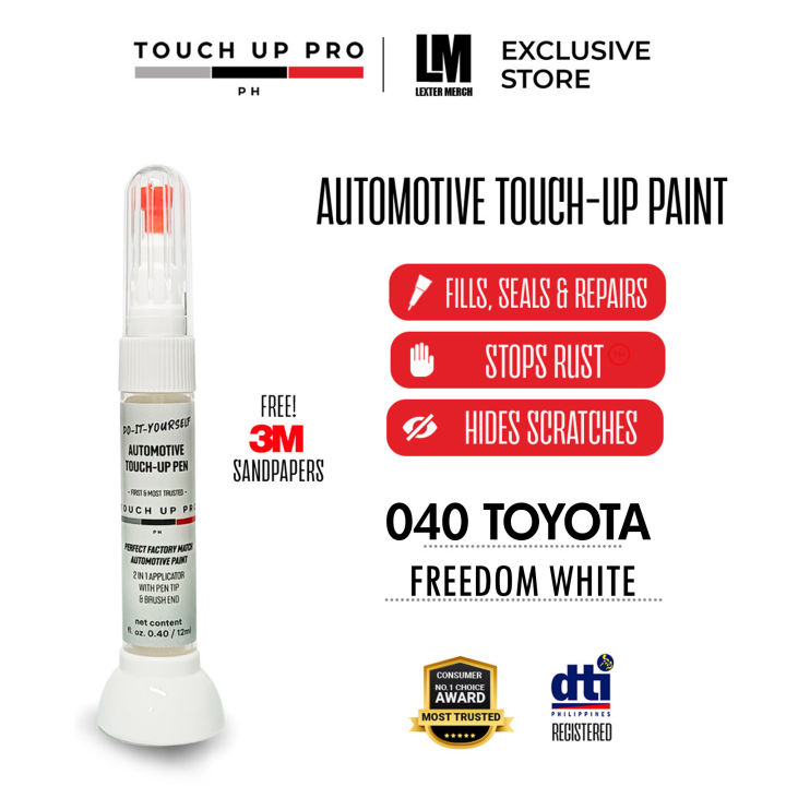 040 Super White Toyota Touch up Pro Permanent Touch Up paint | Lazada PH