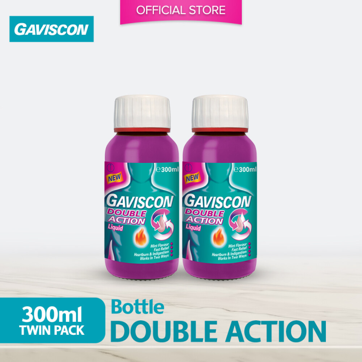 Gaviscon Double Action Liquid 300ml x 2 | Lazada