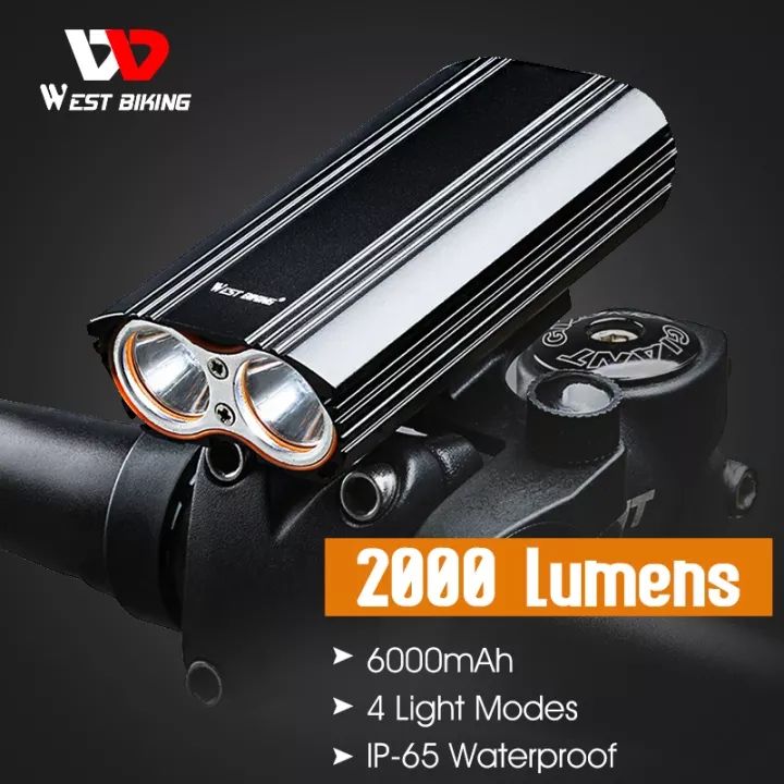 WEST BIKING 1600 Lumens Bike Light USB Rechargeable LED Bicycle Front ...