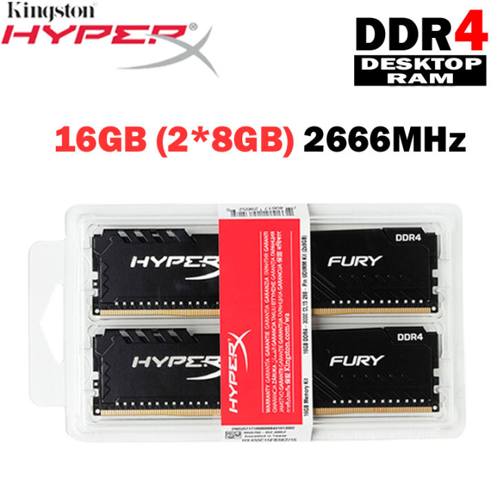 【Free shipping】Kingston Hyperx DDR4 RAM 8GB 16GB (2x8GB) 2666MHz FURY DIMM 1.2V 288Pins Desktop ...