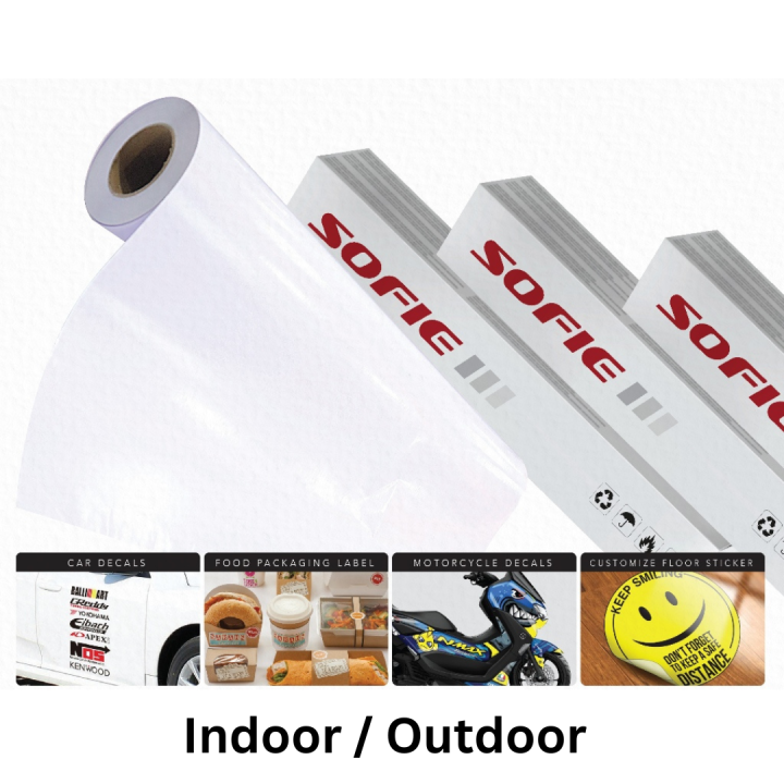 Sofie Printable Vinyl Sticker for Eco Solvent 50METERS x164ft. | Lazada PH