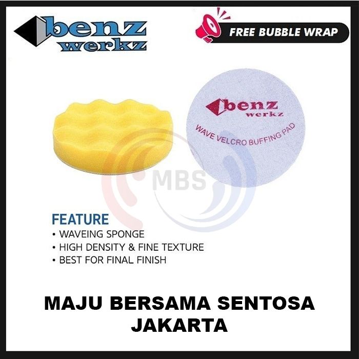 MBS - Busa Poles Mobil dan Motor BENZ Wave Buffing Pad Velcro 7 Inch ...