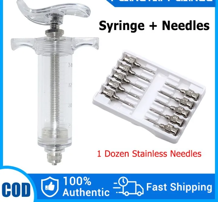 20ML Fiber glass injector Heavy duty injector with 1 Dozen Stainless ...