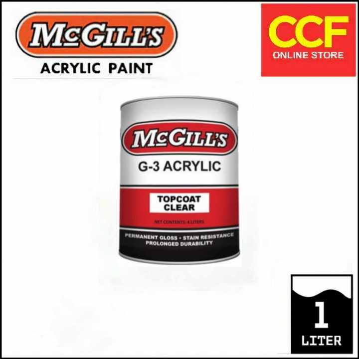 Mcgills Topcoat Clear Acrylic 1 Liter | Lazada PH