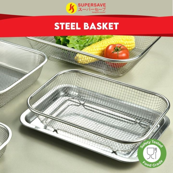 SUPERSAVE Stainless Steel Basket Strainer Rectangular Wash Filter ...
