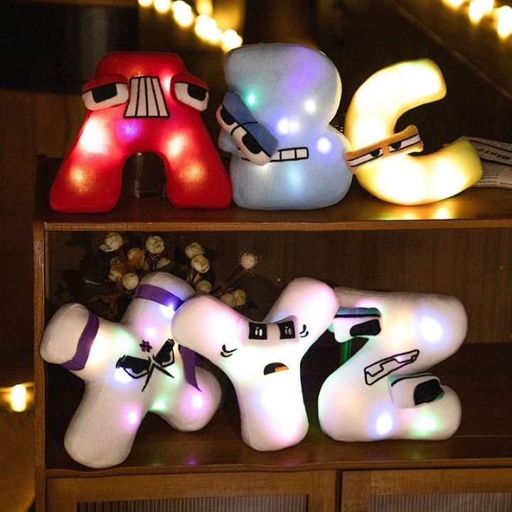 26 Glowing Alphabet Lore English ABC Letter Plush Dolls Stuffed Toys ...