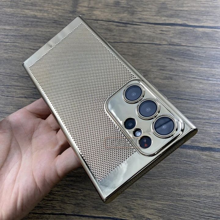 Plating Breathable Heat Dissipation Case For Samsung Galaxy S23 S24 ...