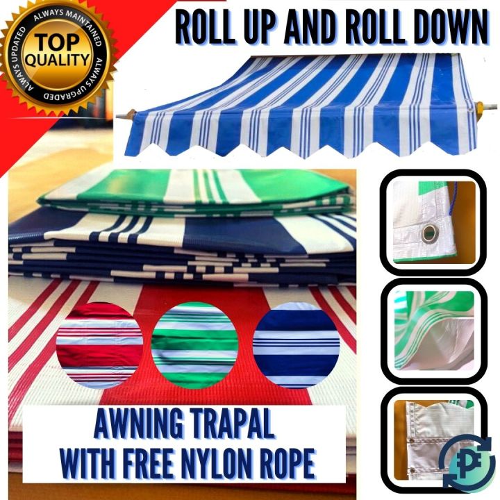 WITH FREE ROPE 9ft x 15ft LONA STRIPES - TRAPAL - TARPAULINE | Lazada PH