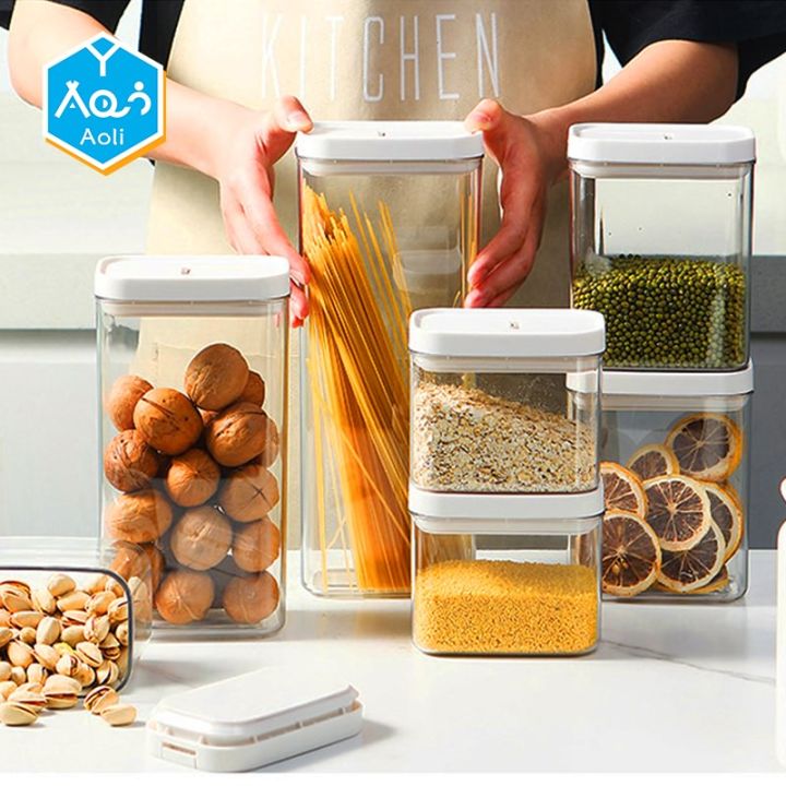 Aoli PET Airtight Food Containers 500/800/1300/1800mL Food Storage ...