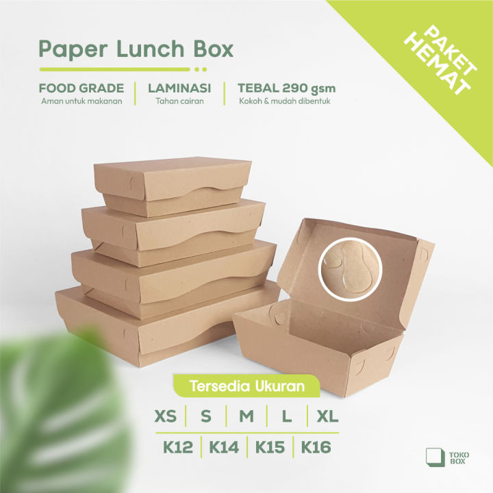 Paket Hemat | Paper Lunch Box | Kotak Kemasan Dus Makanan | Nasi | Ayam ...