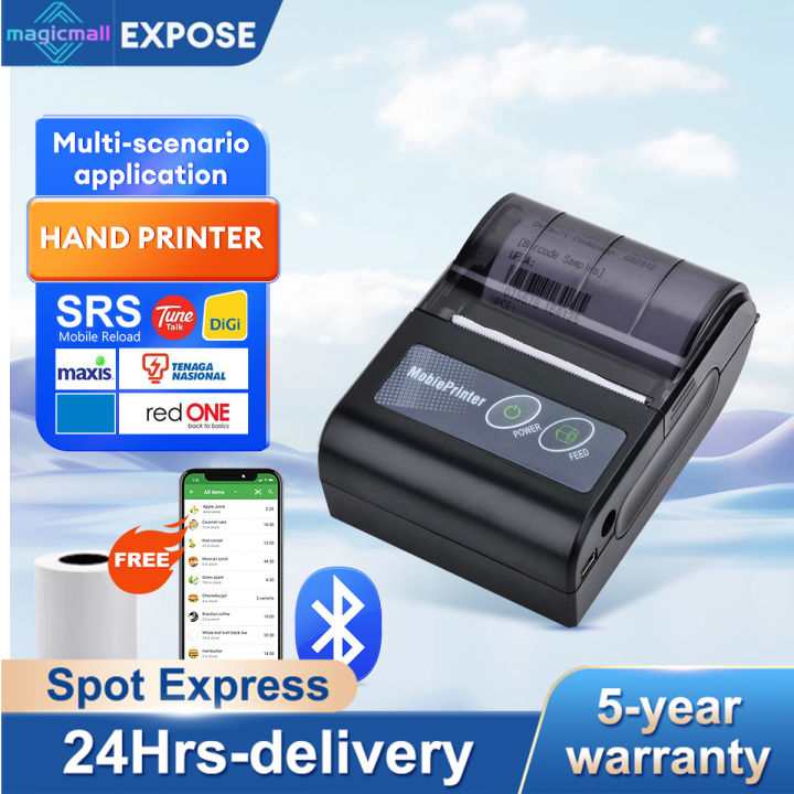 Printer portable Label mini Thermal Printer Portable Printer Bluetooth ...