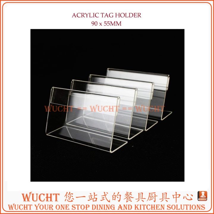 【WUCHT】10 x Acrylic Card Holder Acrylic Sign Display Holder Acrylic ...