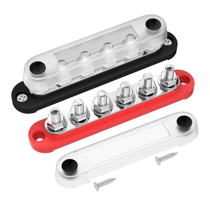 2X 12V Bus Bar 6x5/16Inch (M8) Terminal Studs 12 Volt Power ...