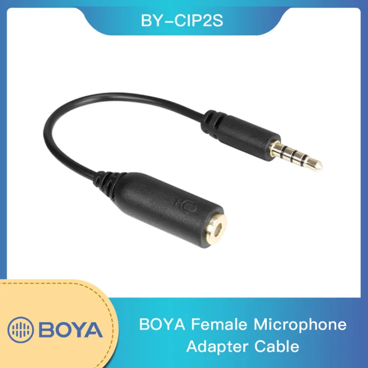 BOYA BY-CIP2 Smartphone Audio Adapter Female 3.5mm TRS to Male 3.5mm TRRS Adapter | Lazada