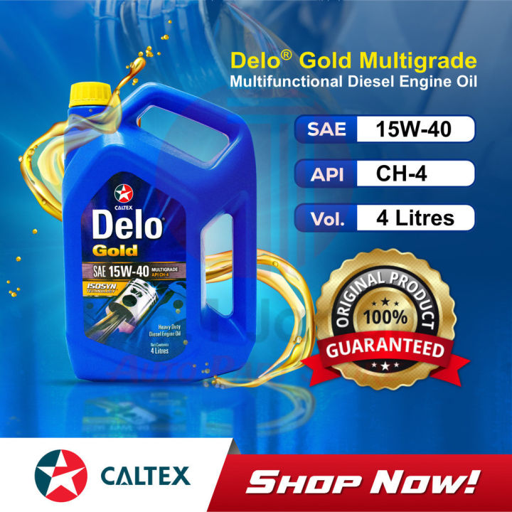 Caltex Delo Gold Multigrade SAE 15W40 15w-40 1L Car Engine Oil ...
