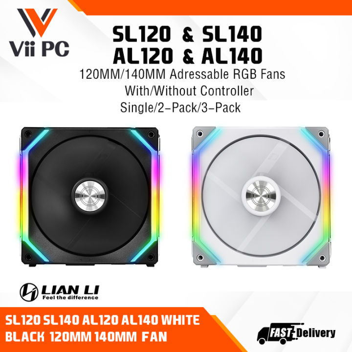 Lian Li Uni SL120 SL140 AL120 AL140 White Black 120mm 140mm Single ...
