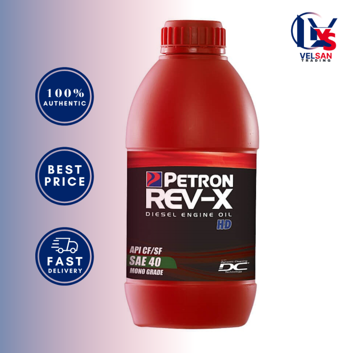 PETRON REV-X HD MONOGRADE SAE 40 DIESEL ENGINE OIL - 1 LITER/4 LITERS ...