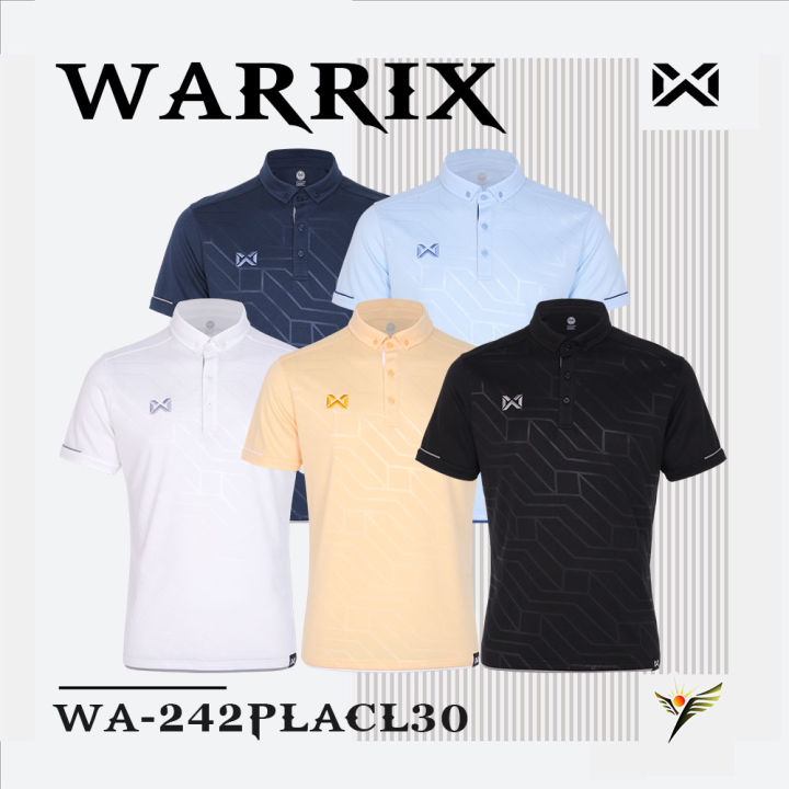 เสื้อโปโล เสื้อโปโลวอริกซ์ WARRIX VIVIDUS เสื้อโปโลสีพื้น สีทอง รุ่น WA ...