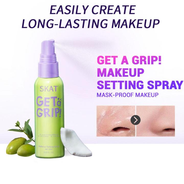 SKAT Get A Grip! Makeup Setting Spray Matte Mist Long Lasting Makeup ...