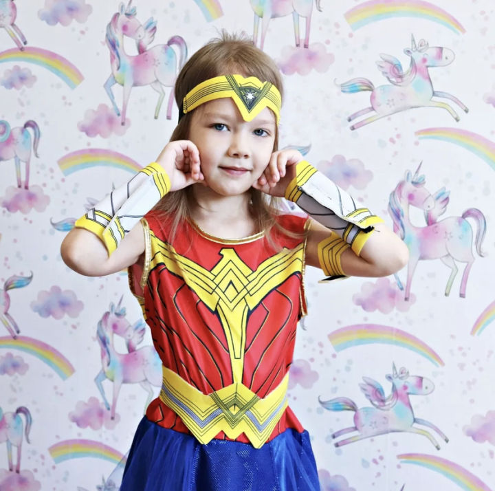 Child Superhero Wonder Woman Cosplay Costume Girls Princess | Lazada PH