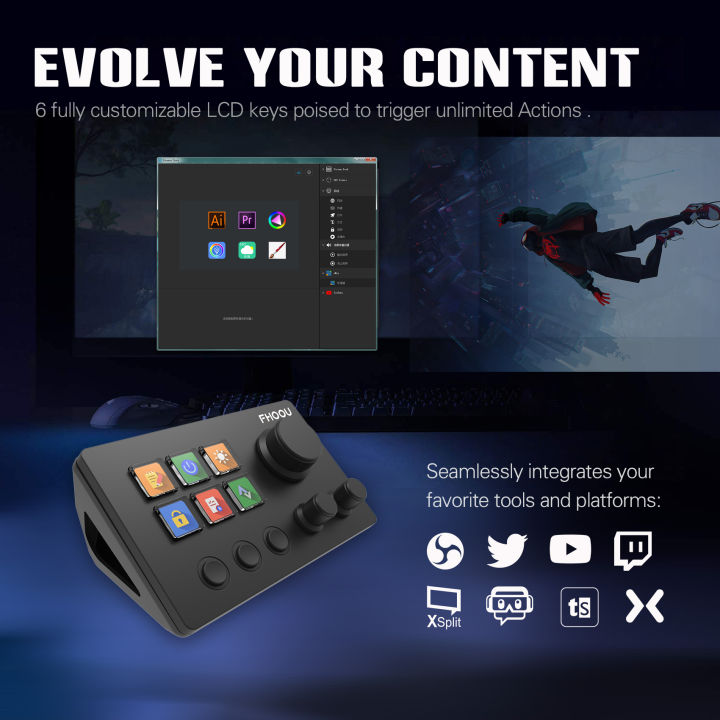 Cutee Store Mirabox N3 Streamdeck Global Version Stream Deck LCD Live Content Creation ...