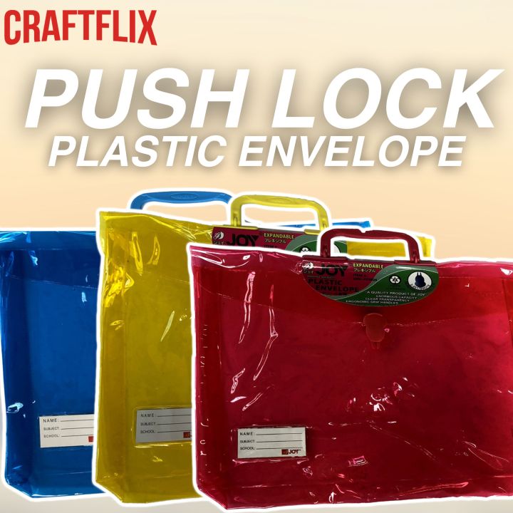Art wub. Expandable Plastic Envelope with handle zipper long size JOY ...