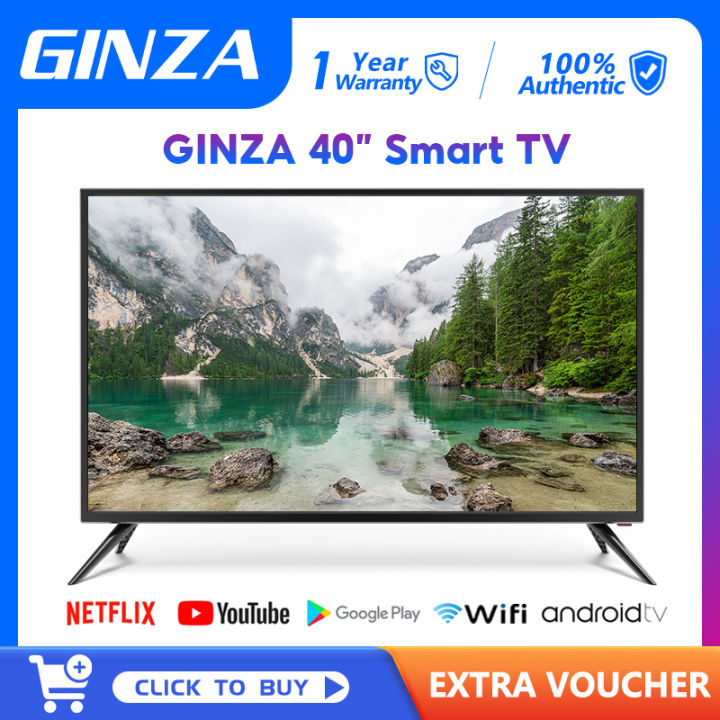 GINZA Smart TV 40 Inch TV Flat Screen Smart TV Android TV Flat Screen TV | Lazada PH